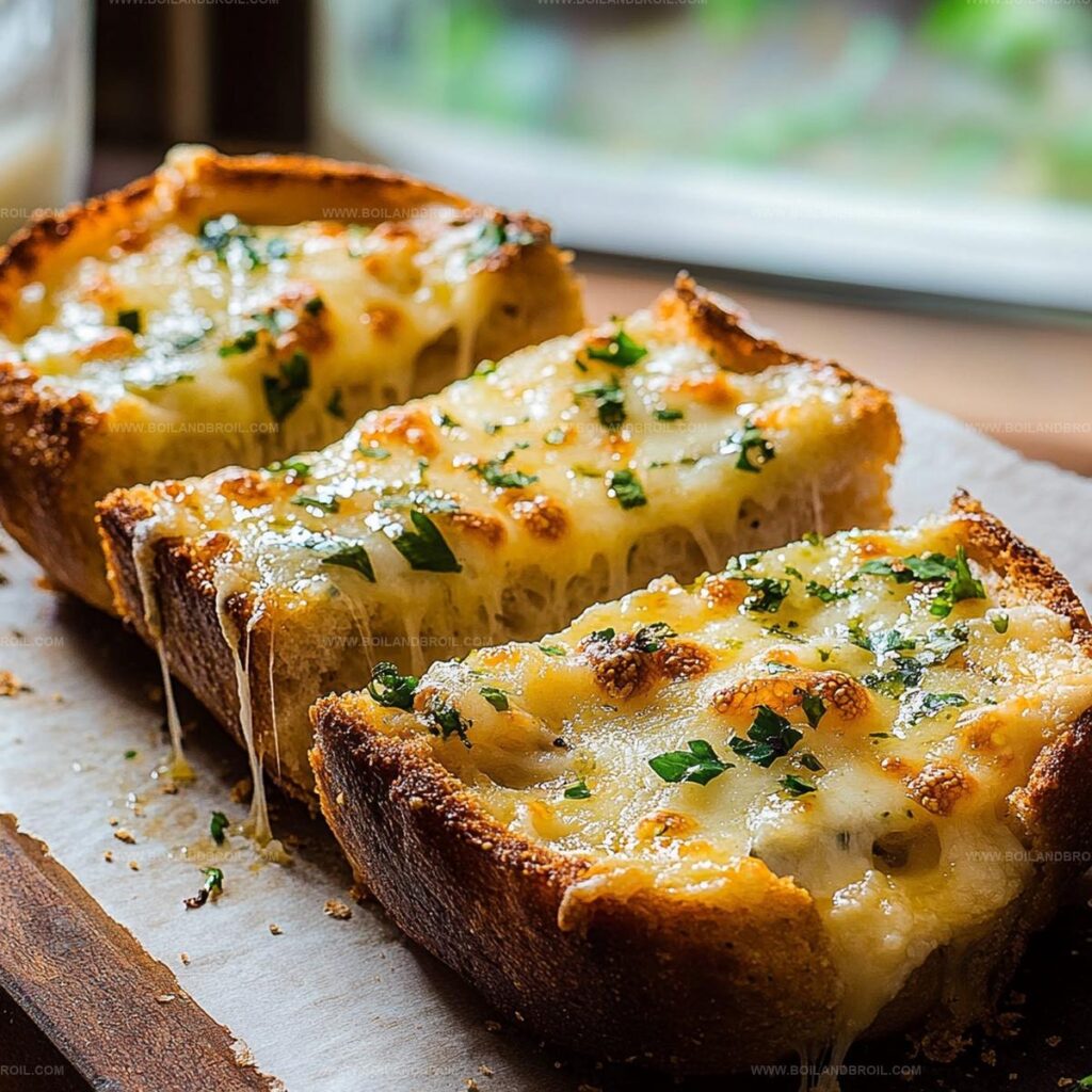 Homemade Cheesy Garlic Bread Recipe That Melts Hearts - Boil And Broil
