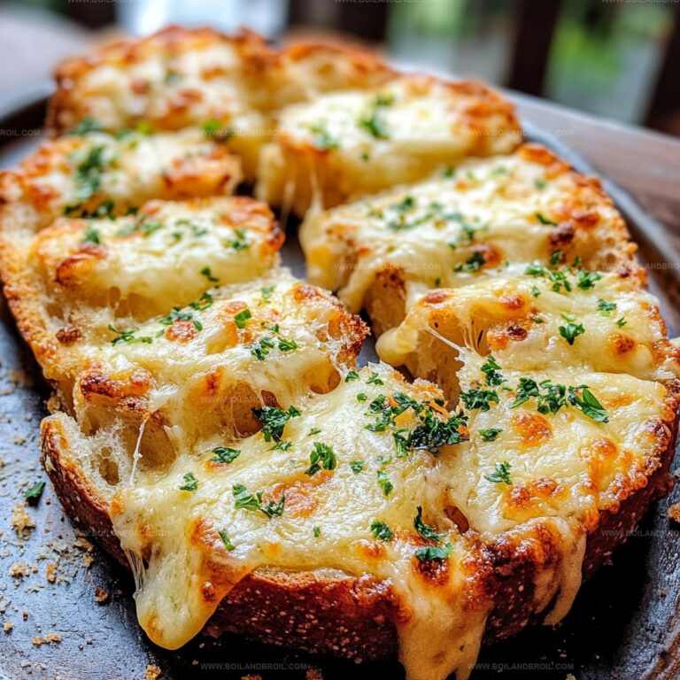 Homemade Cheesy Garlic Bread Recipe That Melts Hearts - Boil And Broil