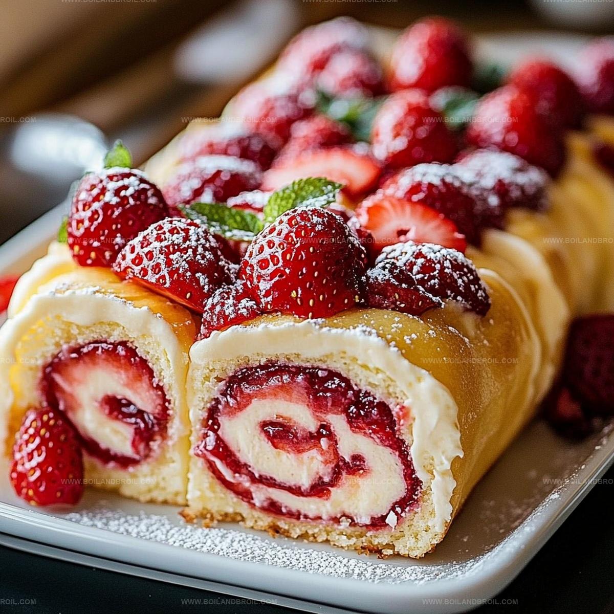 Heavenly Strawberry Cheesecake Rolls Recipe for Sweet Lovers - Boil And ...