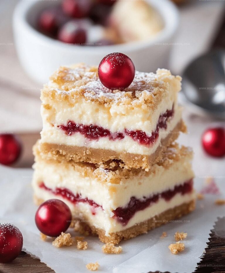 Sweet & Festive Christmas Cheesecake Bars Recipe - Boil And Broil