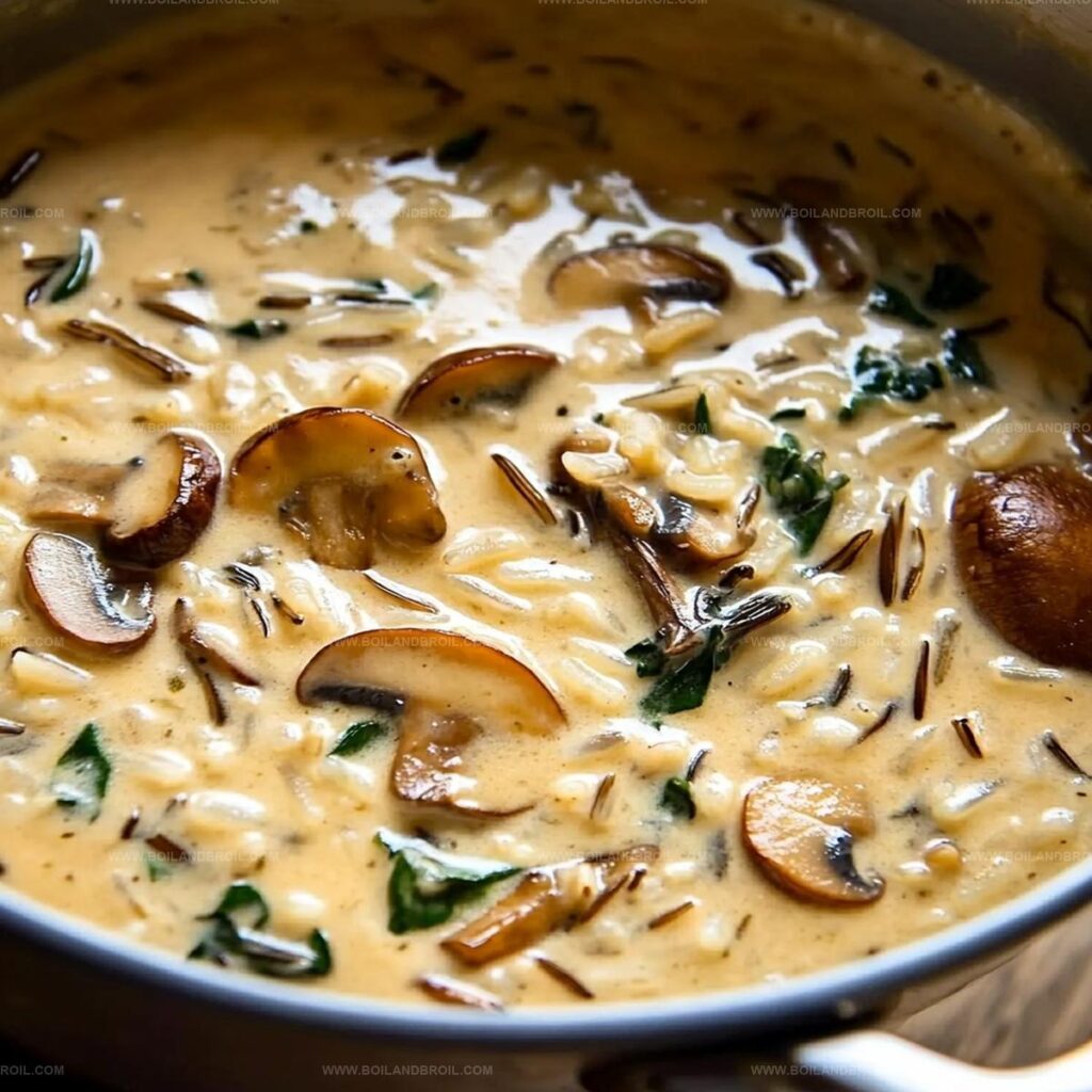Cozy Creamy Wild Rice and Mushroom Soup Recipe for Fall Days - Boil And ...