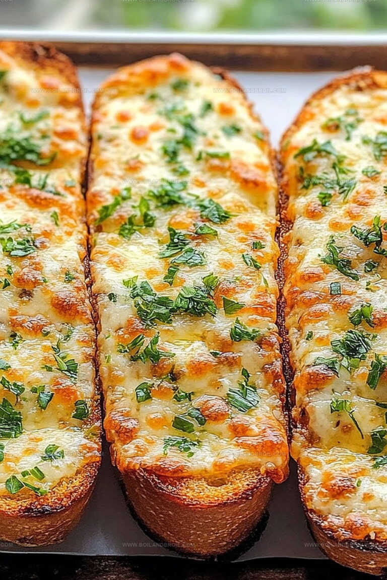 Homemade Cheesy Garlic Bread Recipe That Melts Hearts - Boil And Broil